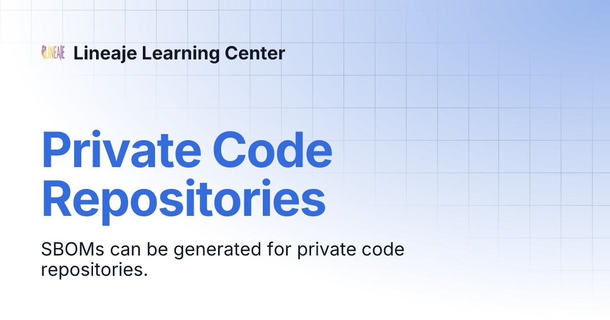 Private Code Repositories | Lineaje Learning Center